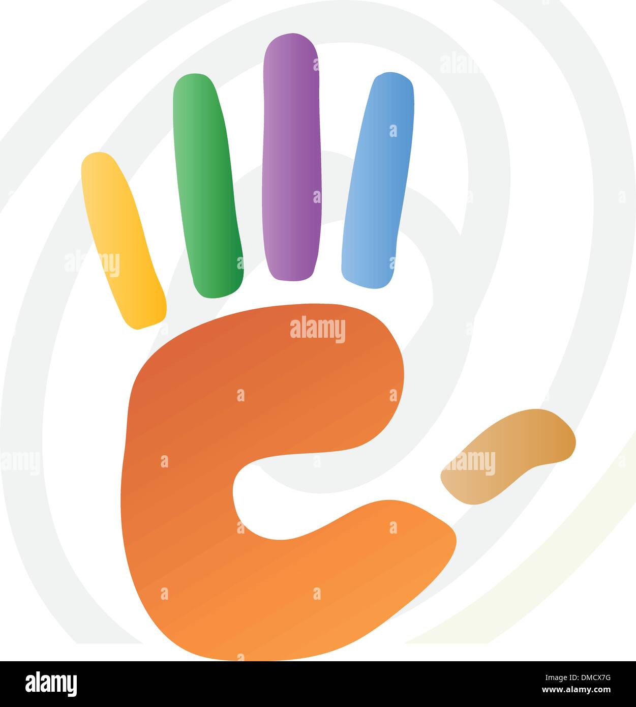 illustration of hand print Stock Vector Image & Art - Alamy