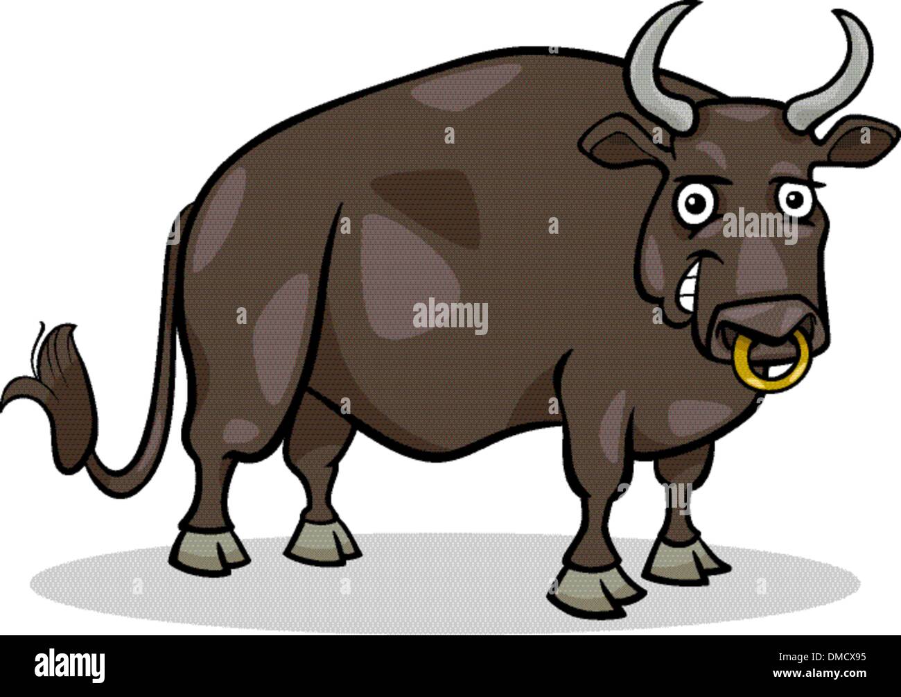 bull farm animal cartoon illustration Stock Vector Image & Art - Alamy