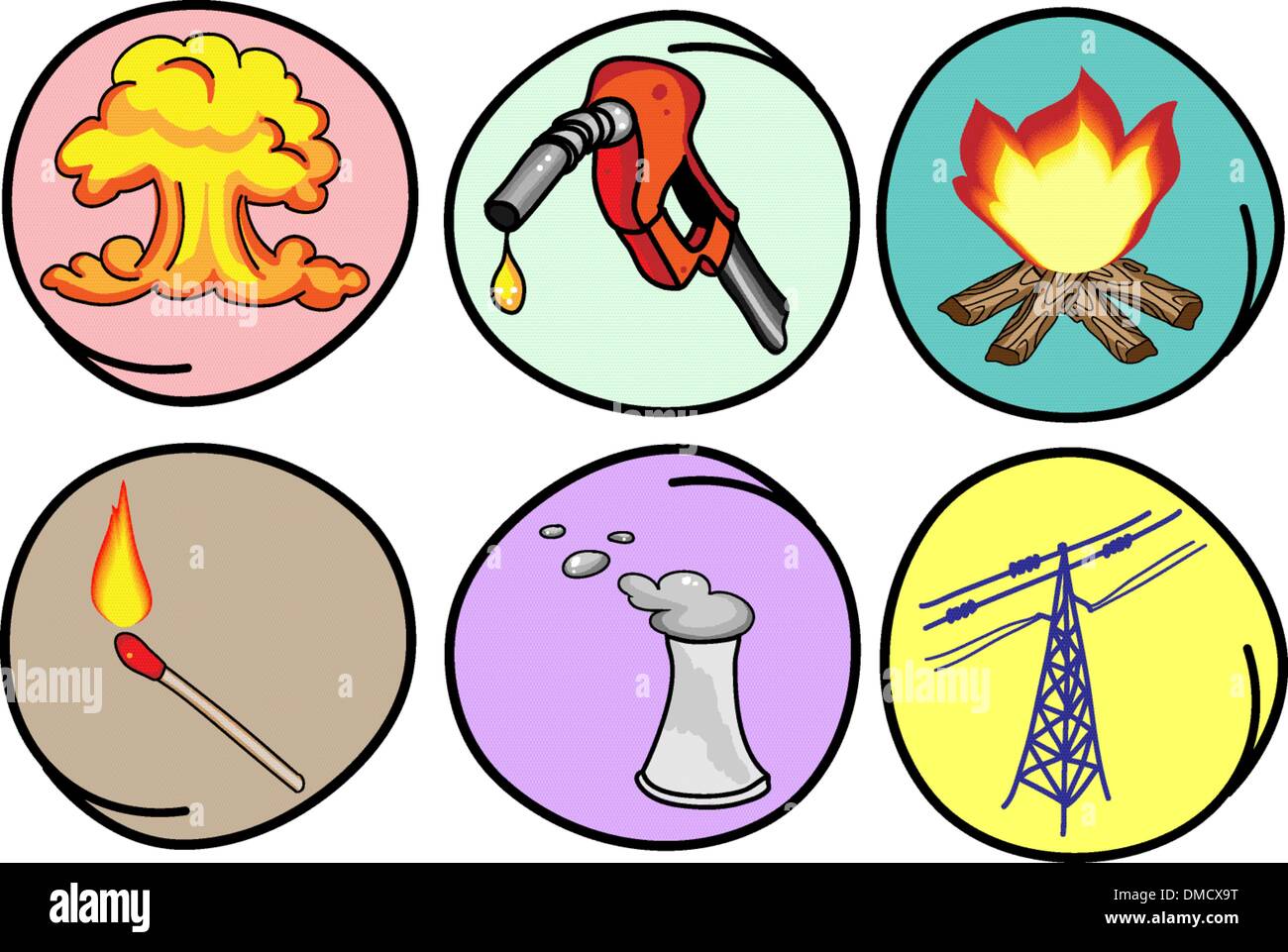 Six Forms of Energy on Round Background Stock Vector Image & Art - Alamy