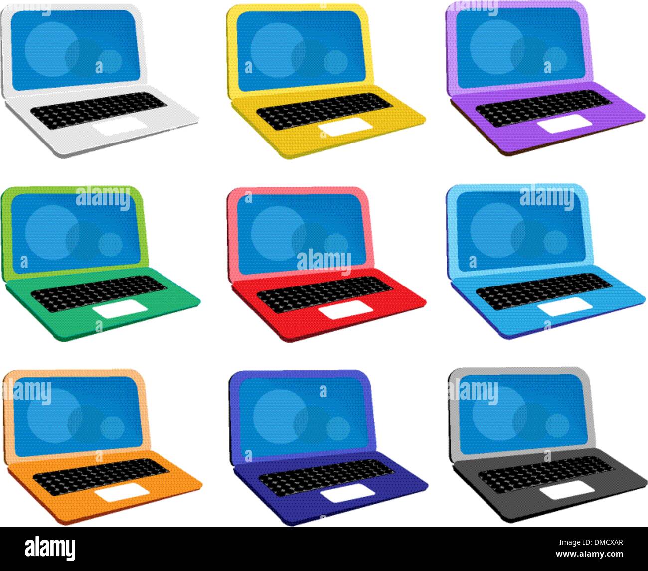 Colorful computer screen Stock Vector Images - Alamy