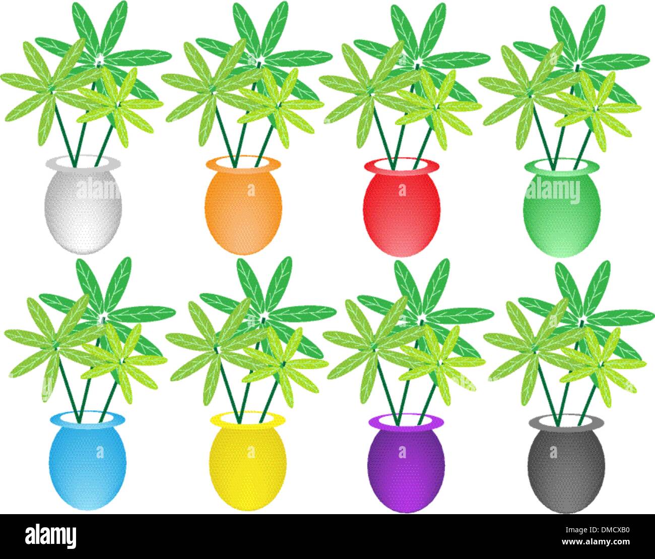 Flower in pot decoration Stock Vector Images - Alamy