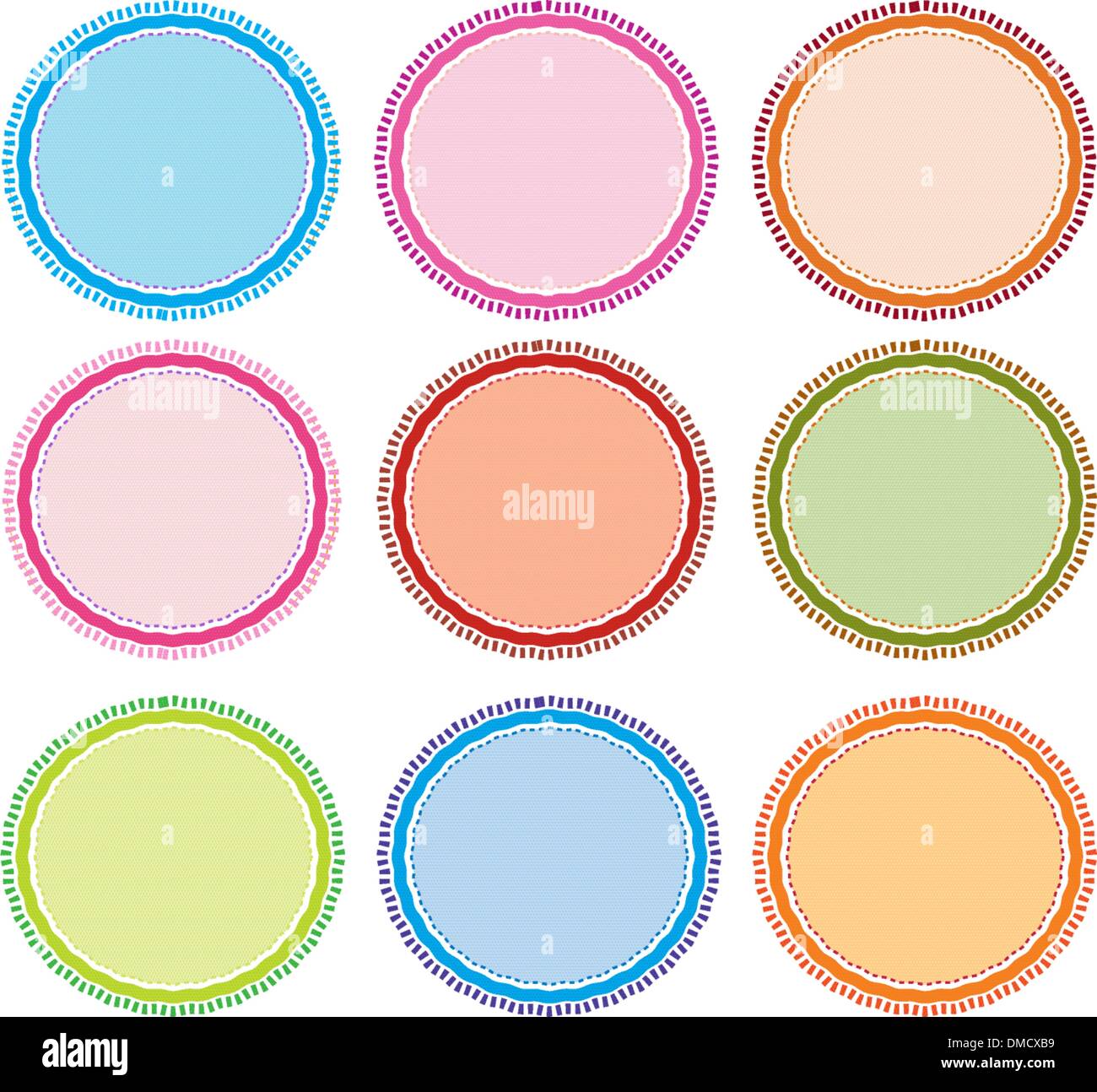 Colorful Illustration Set of Circle Frames for Design Stock Vector ...