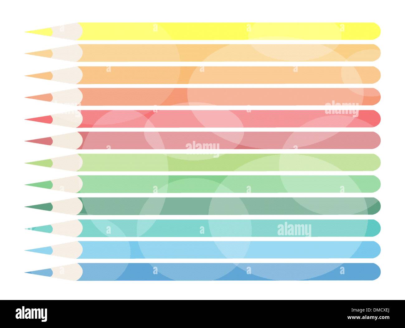 An Illustration of Colorful Colored Pencils Background Stock Vector ...