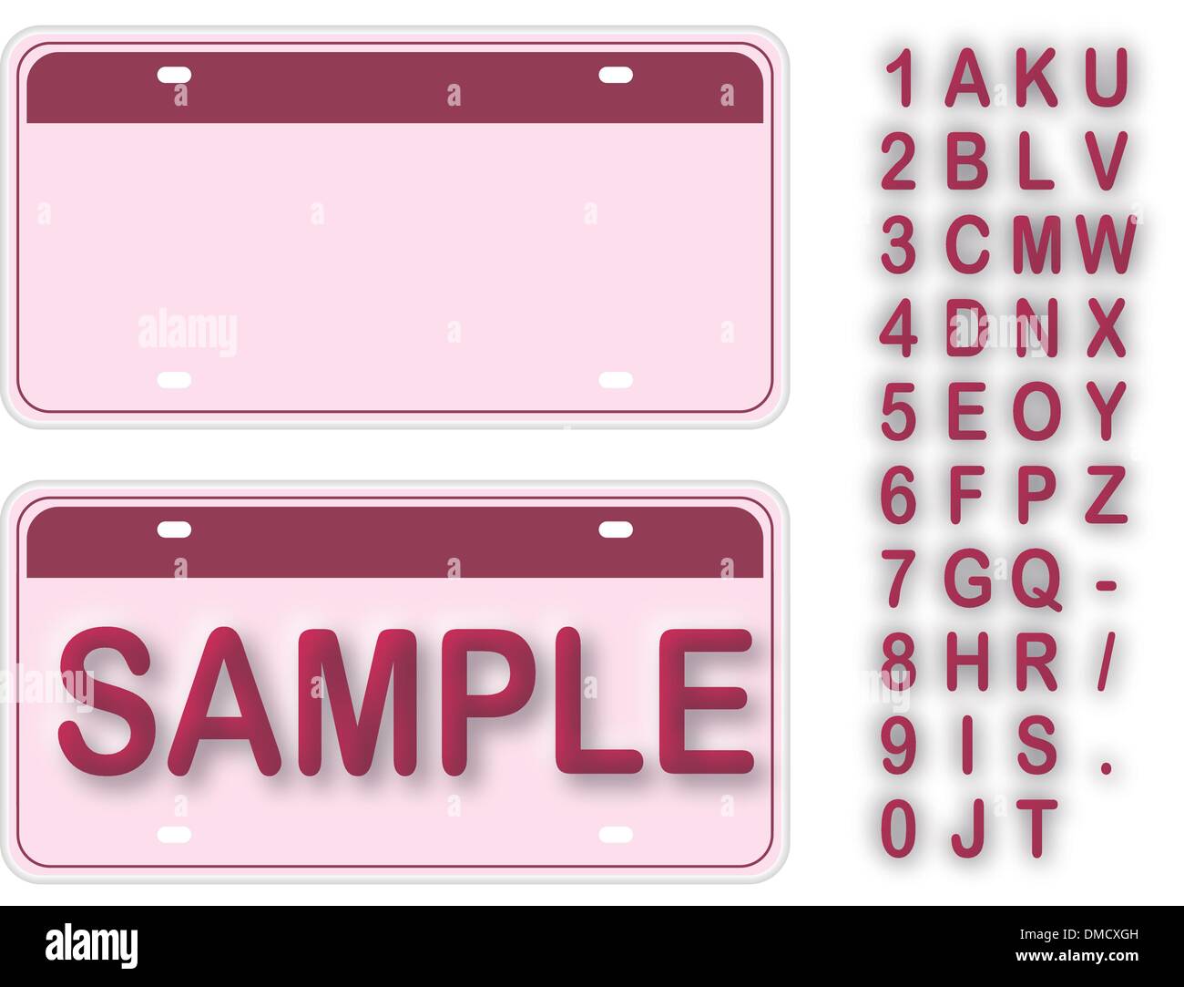 License plate vector vectors hi-res stock photography and images - Alamy