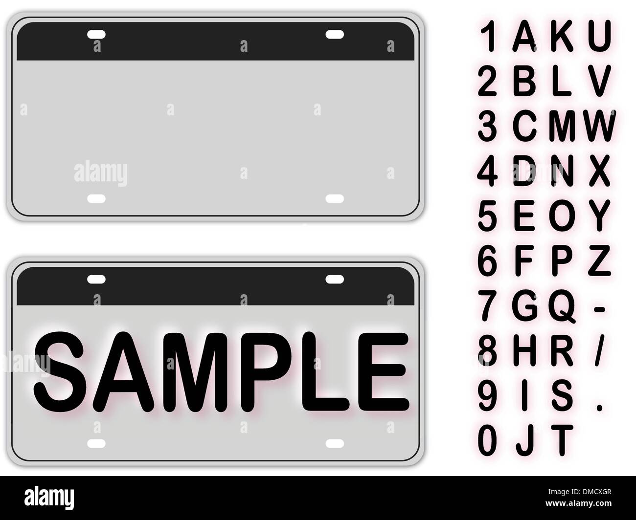 License plate vector vectors hi-res stock photography and images - Alamy