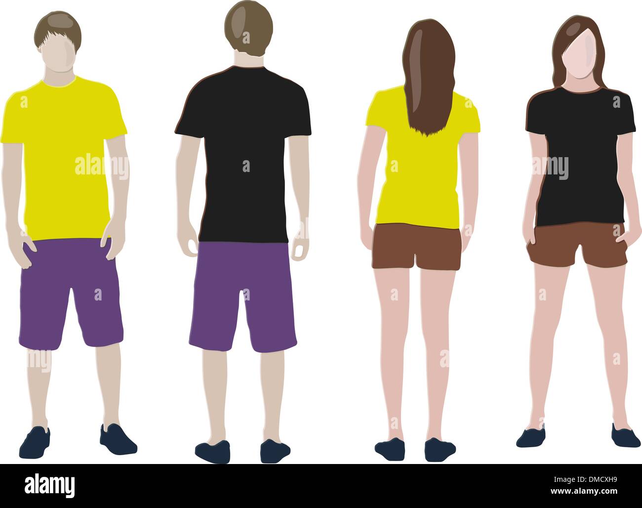 t-shirt design templates (front & back Stock Vector Image & Art - Alamy