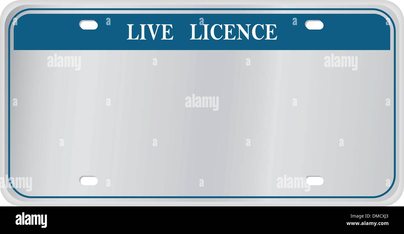Empty License Plate With Built In Emboss Effect Stock Vector Image ...