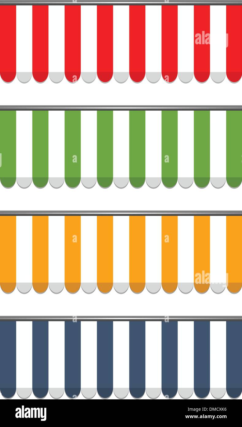 four different colored vector awnings Stock Vector Image & Art - Alamy