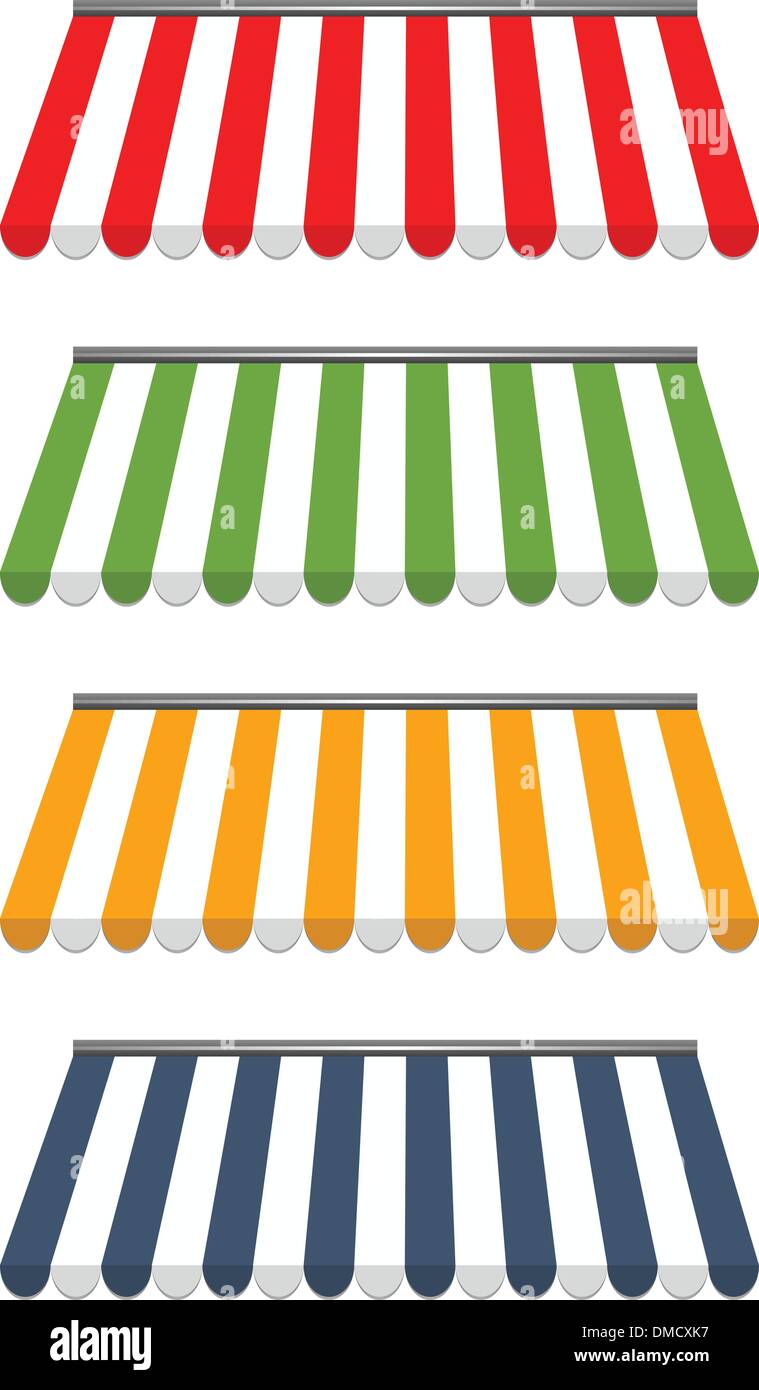 four different colored vector awnings Stock Vector Image & Art - Alamy