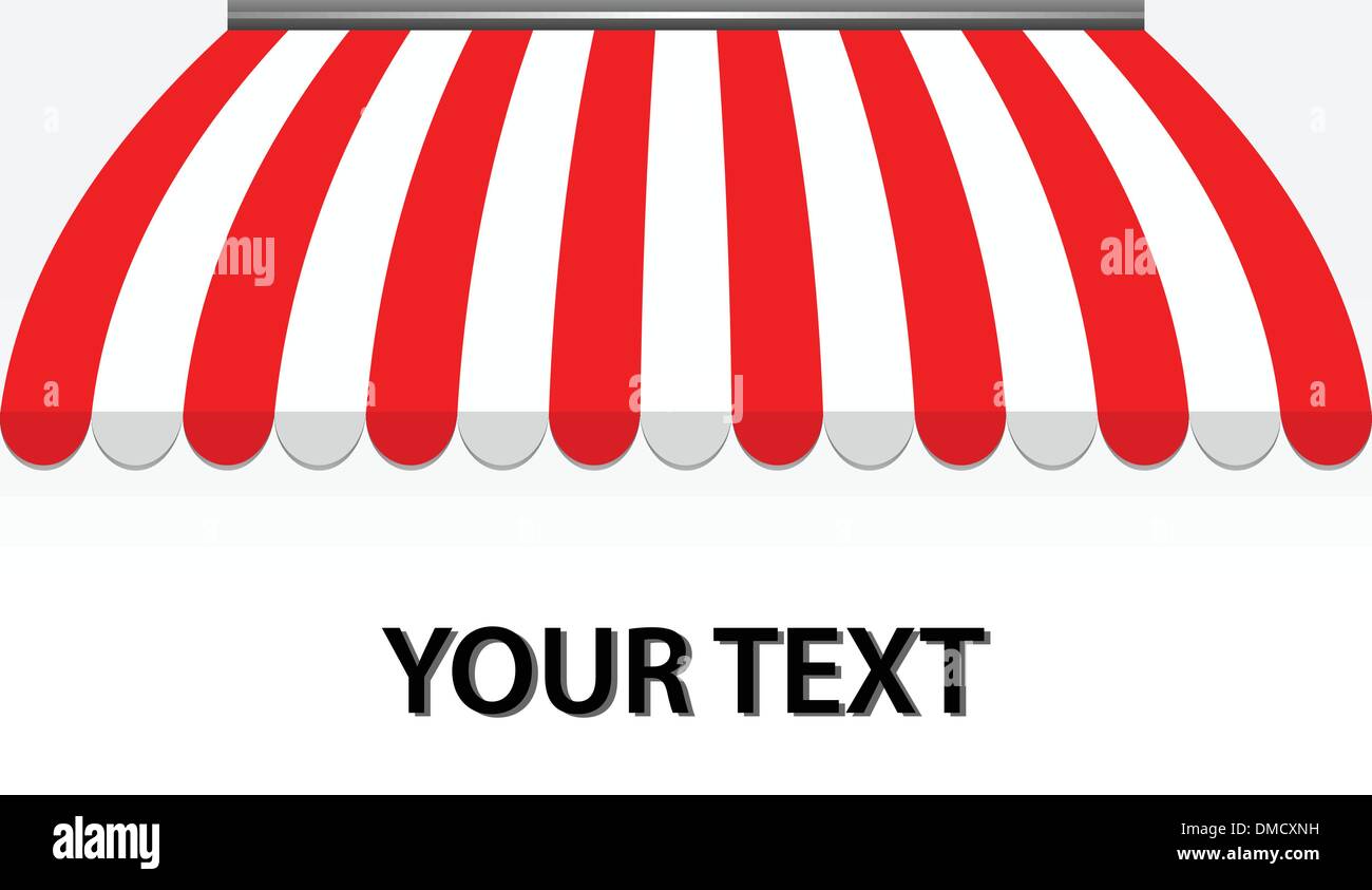 Red and white awning hi-res stock photography and images - Alamy