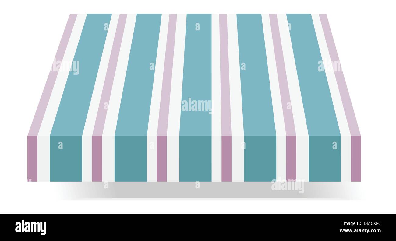 Grocery store blue awning Cut Out Stock Images & Pictures - Alamy