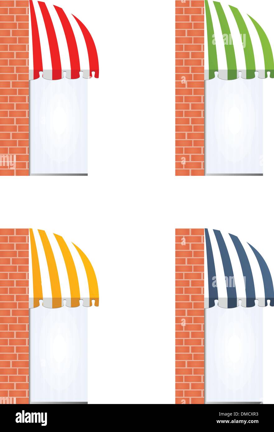 four different colored vector awnings Stock Vector Image & Art - Alamy