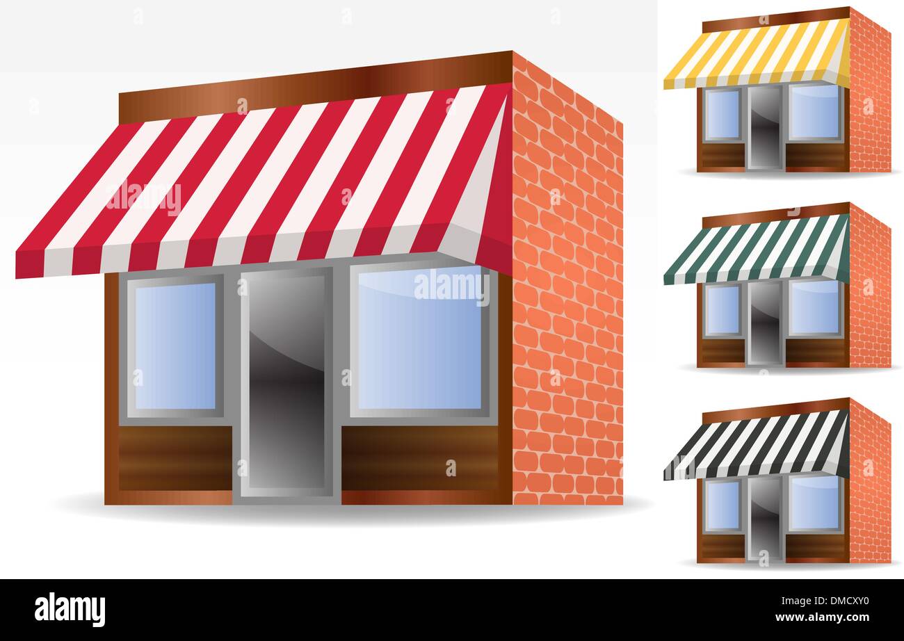 four different color vector awnings Stock Vector Image & Art - Alamy