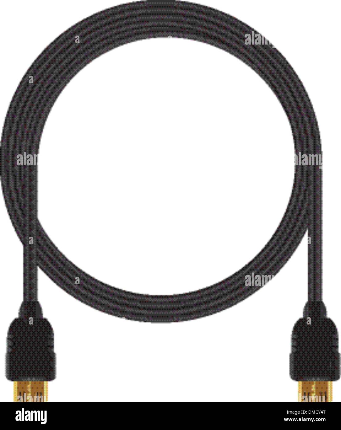 Electronic cable connector Stock Vector Images - Alamy