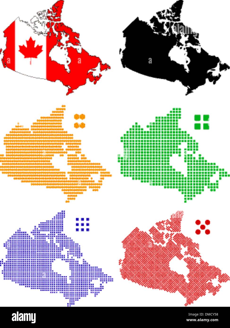 Canada map outline hi-res stock photography and images - Alamy