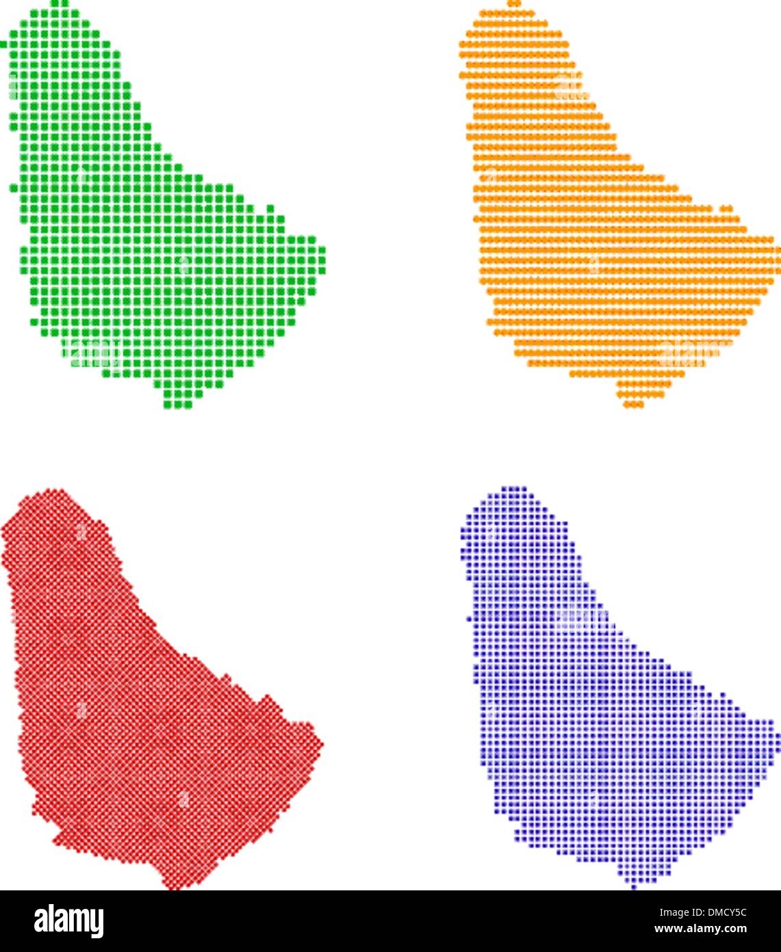 Barbados vector map hi-res stock photography and images - Alamy