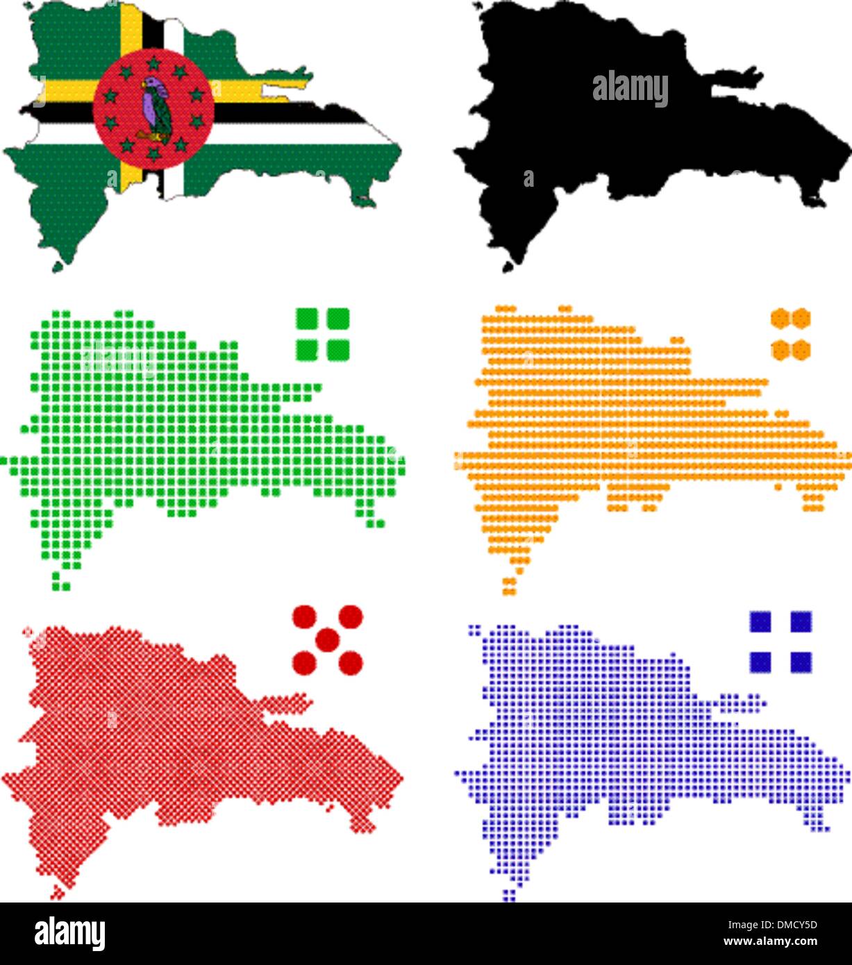 Dominica vector map Stock Vector Images - Alamy