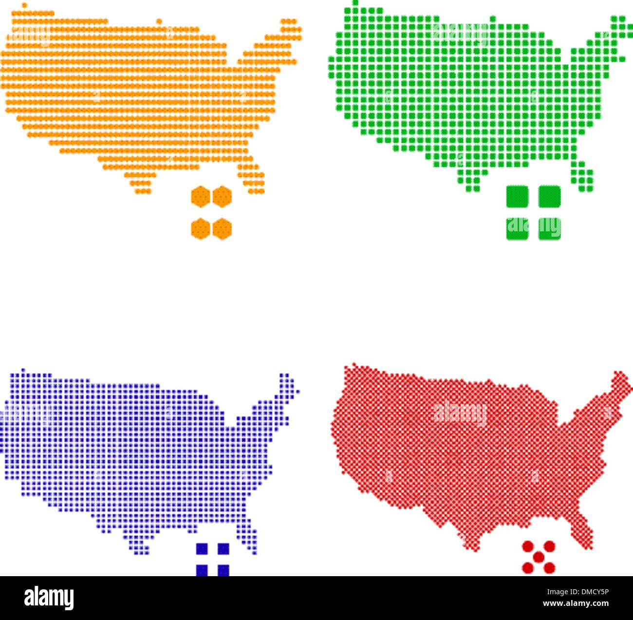 Us red blue states map Stock Vector Images - Alamy