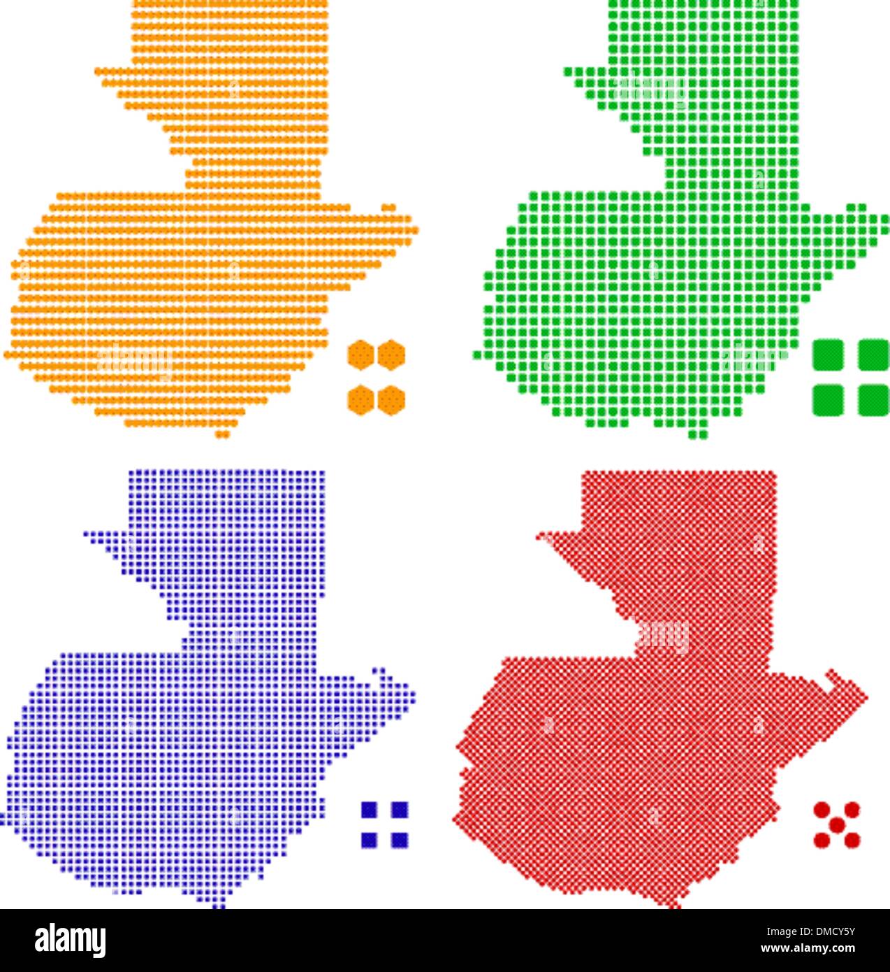 Outline map of guatemala Cut Out Stock Images & Pictures - Alamy