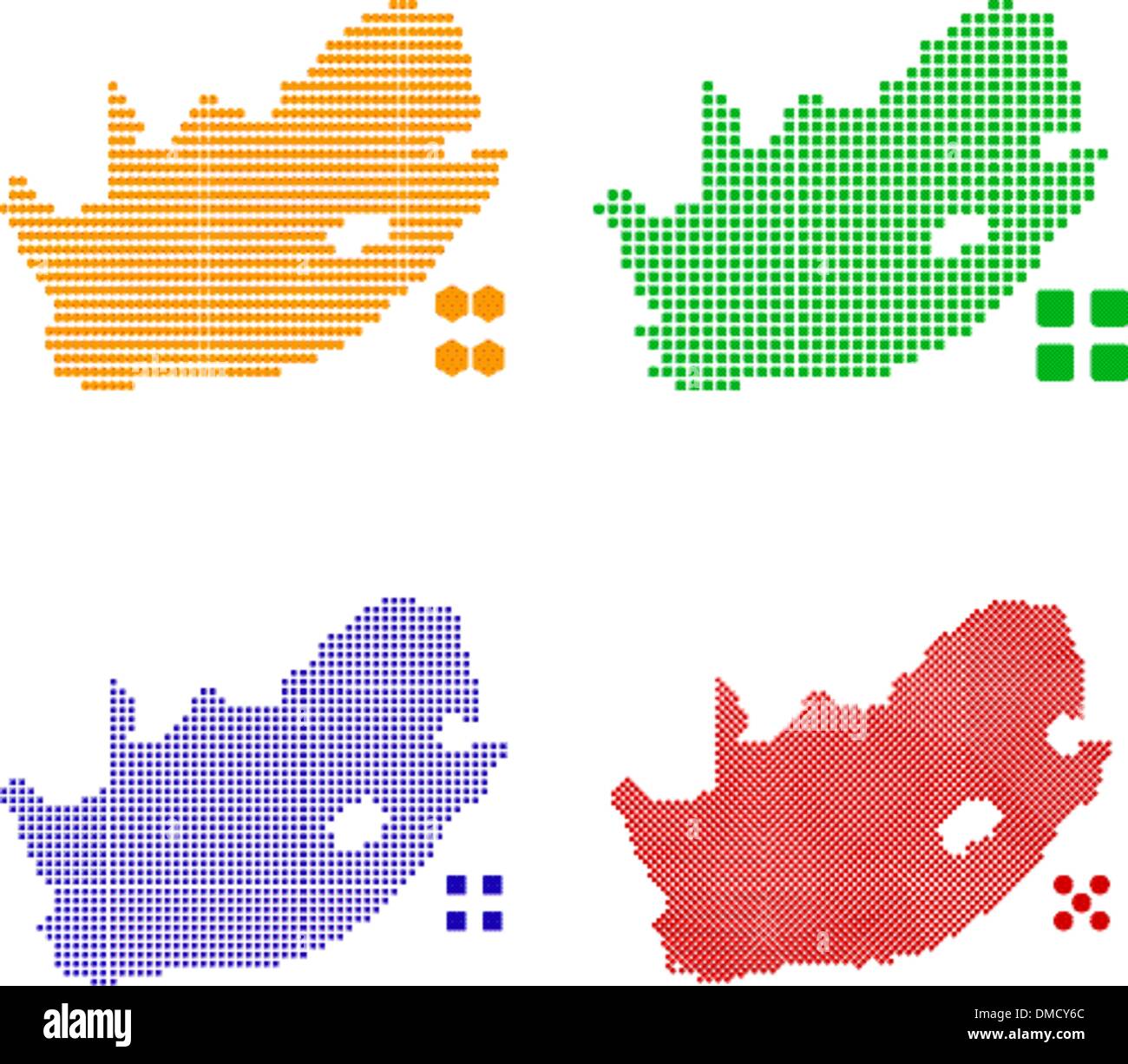 Dot map south africa Stock Vector Images - Alamy