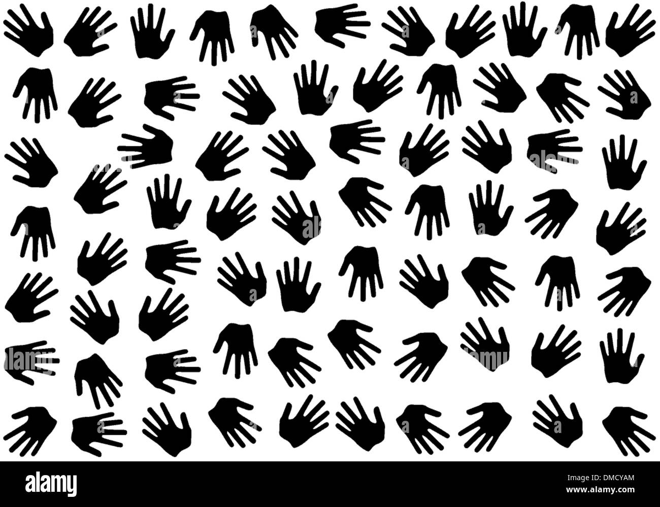 Seamless hand prints Black and White Stock Photos & Images - Alamy