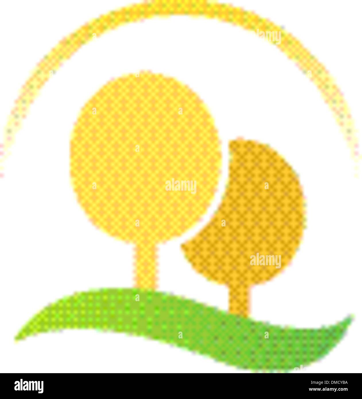 Isolated autumn color trees Stock Vector Images - Alamy