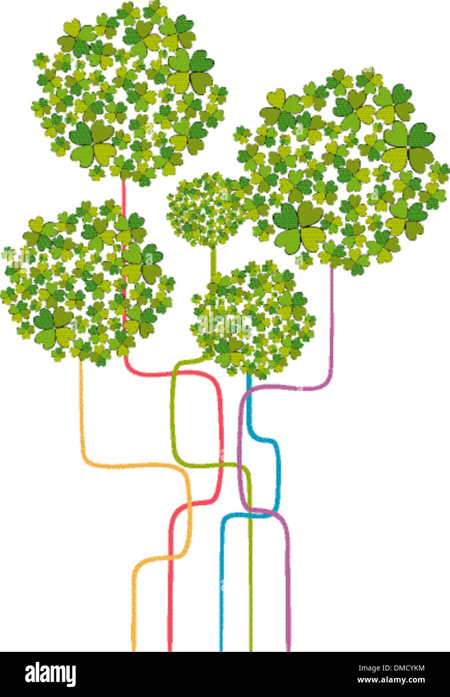 Spring clover flowers Stock Vector Images - Alamy