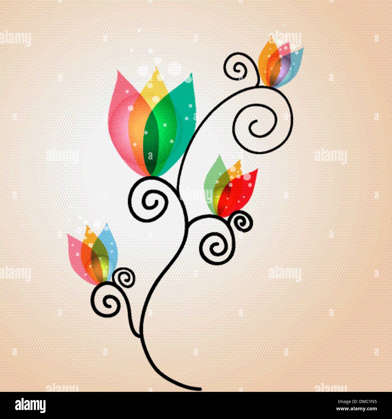 Curly transparency flowers Stock Vector Image & Art - Alamy