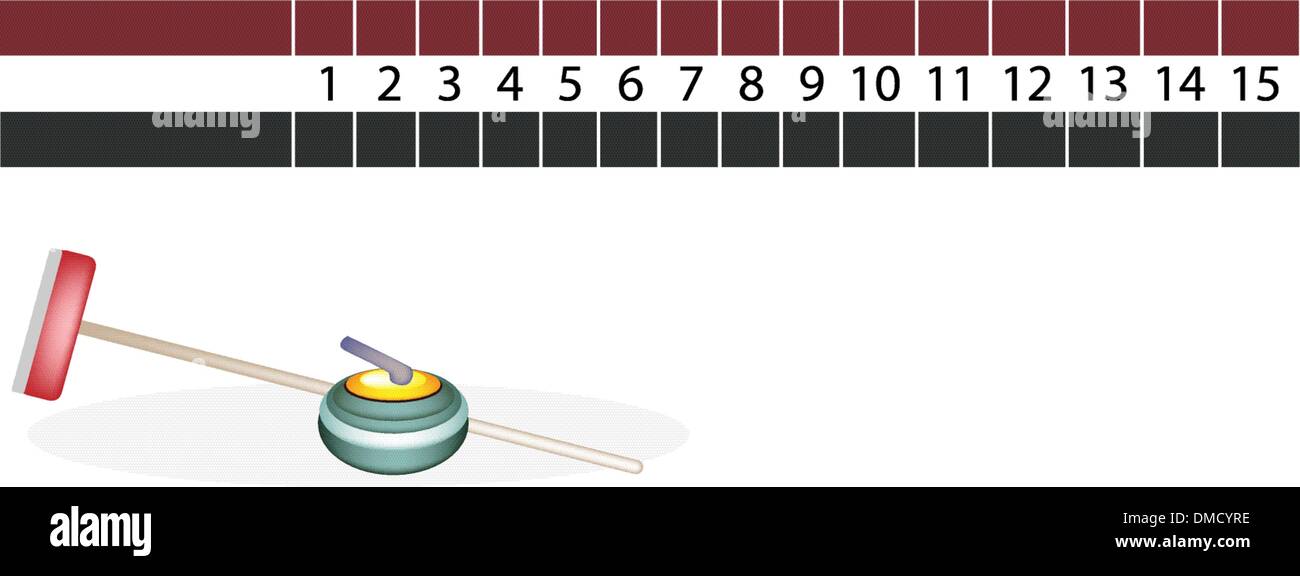 A Curling Scoreboard with Stones and Broom Stock Vector Image & Art - Alamy