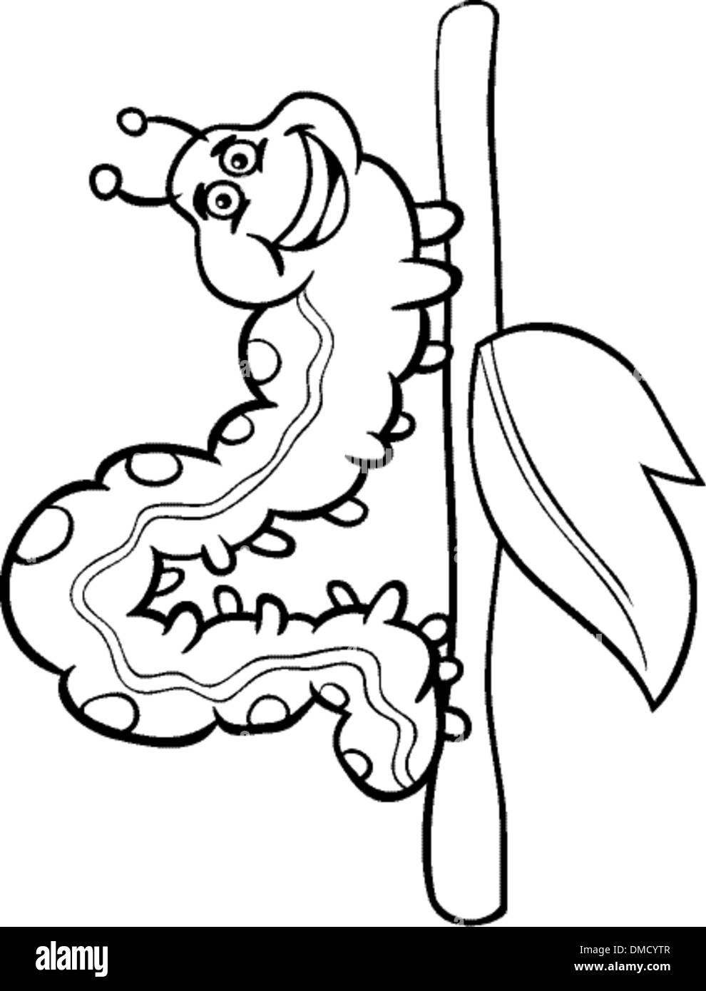 caterpillar insect cartoon for coloring book Stock Vector Image & Art ...
