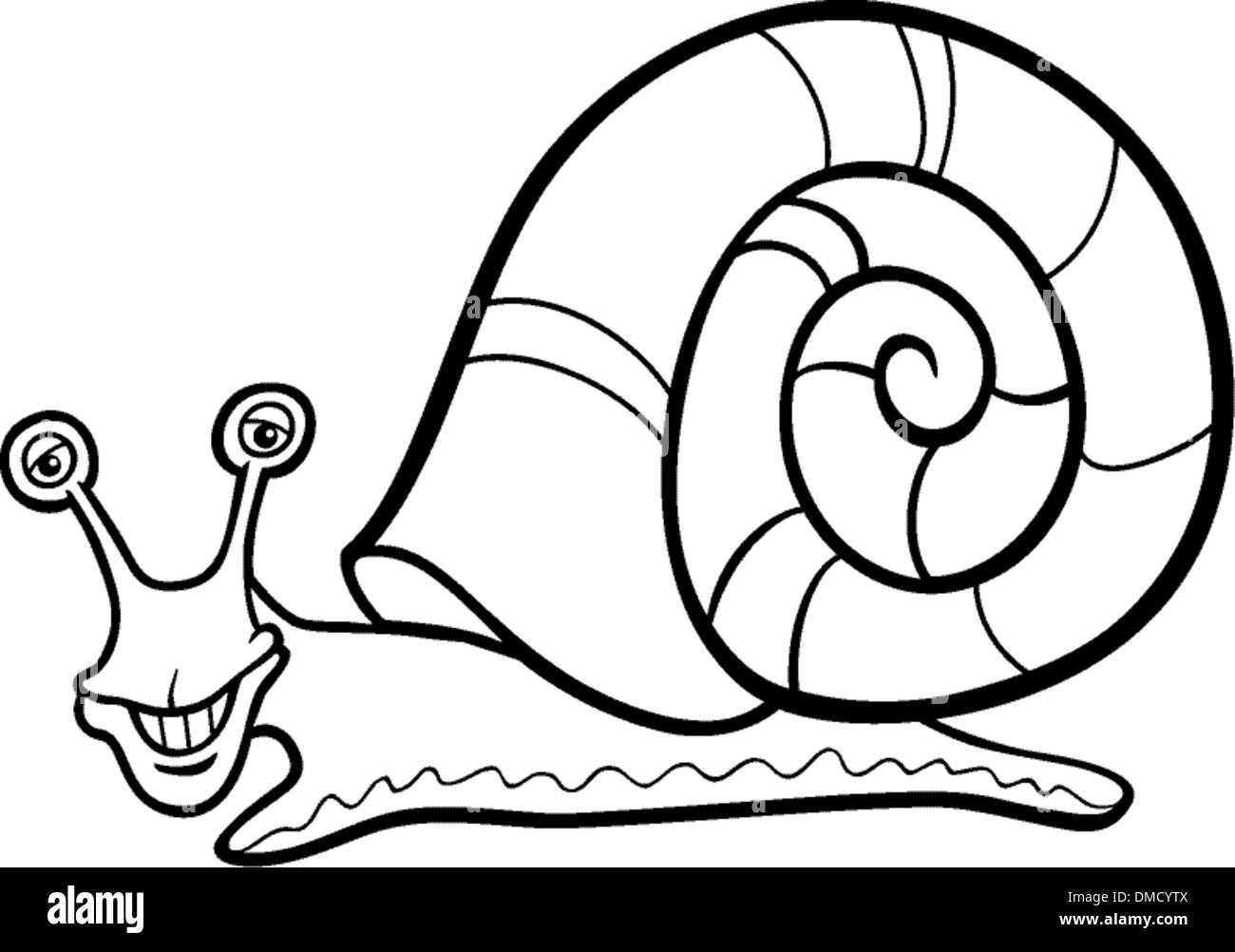 snail mollusk cartoon for coloring book Stock Vector Image & Art - Alamy