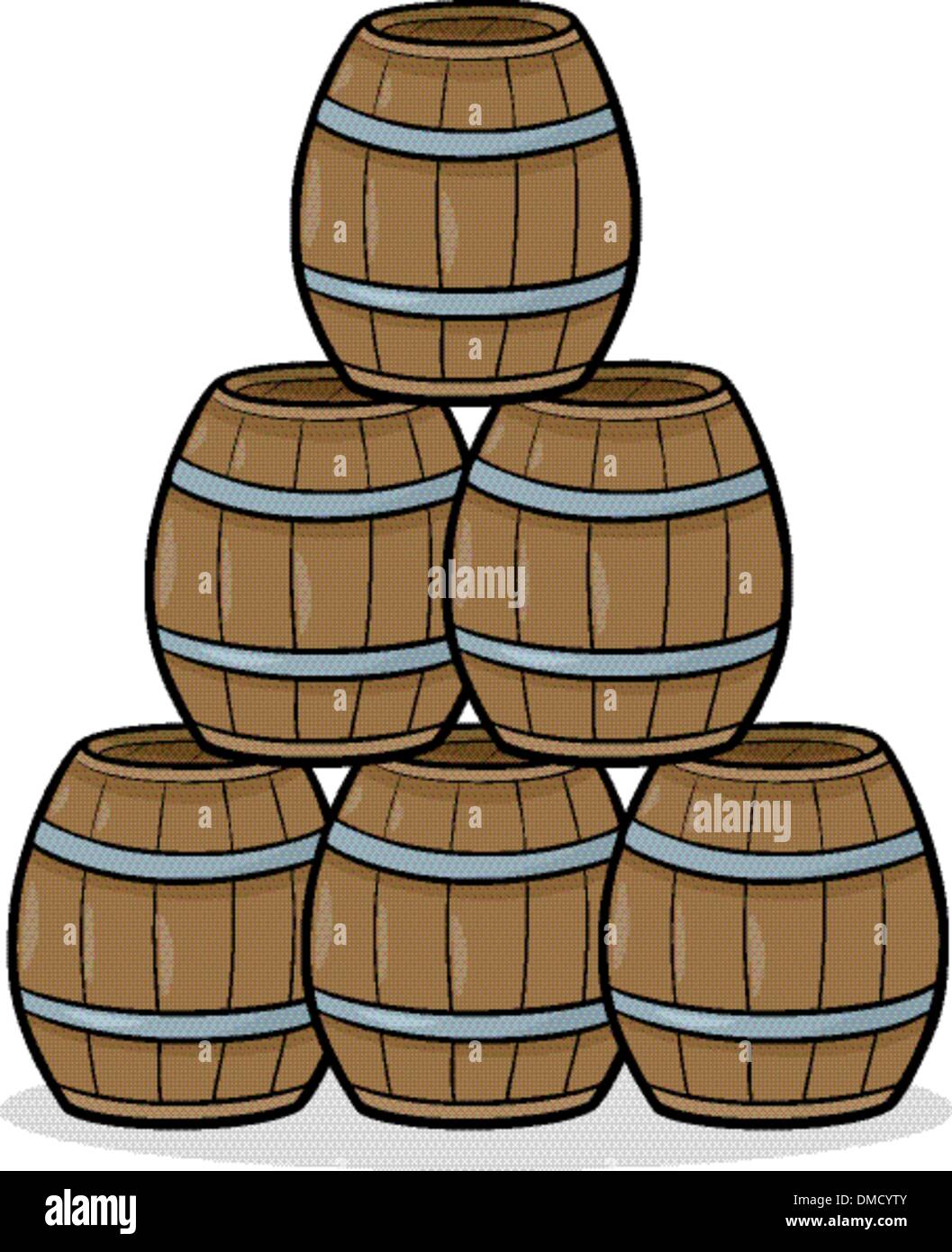 heap of barrels cartoon illustration Stock Vector Image & Art - Alamy