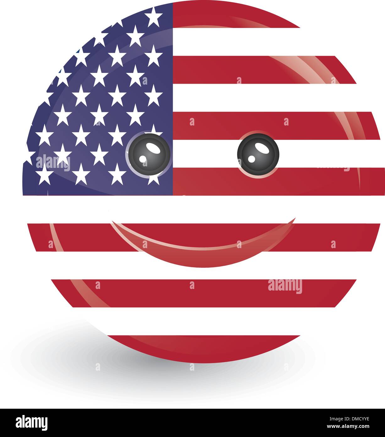flag of united state of america in smiling face shape Stock Vector ...