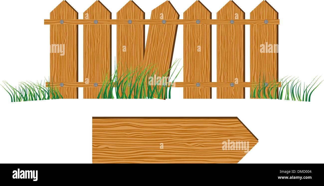 Wooden fencing panels Stock Vector Images - Alamy