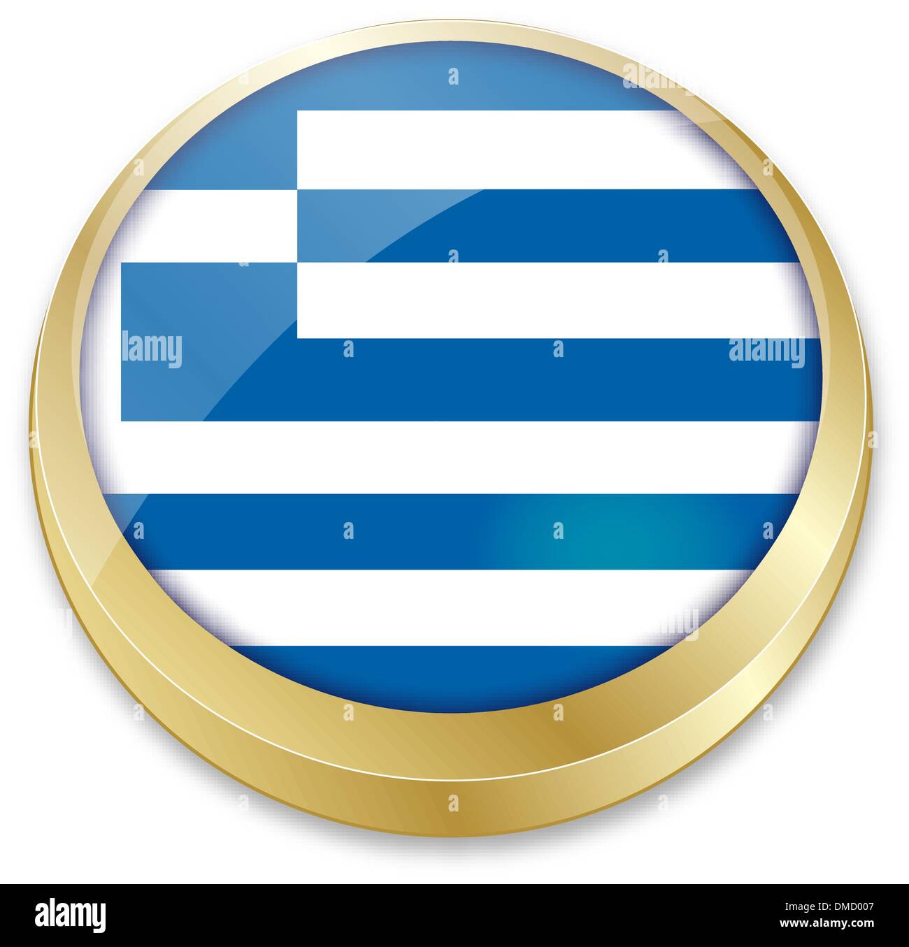 flag of greece in button shape Stock Vector Image & Art - Alamy