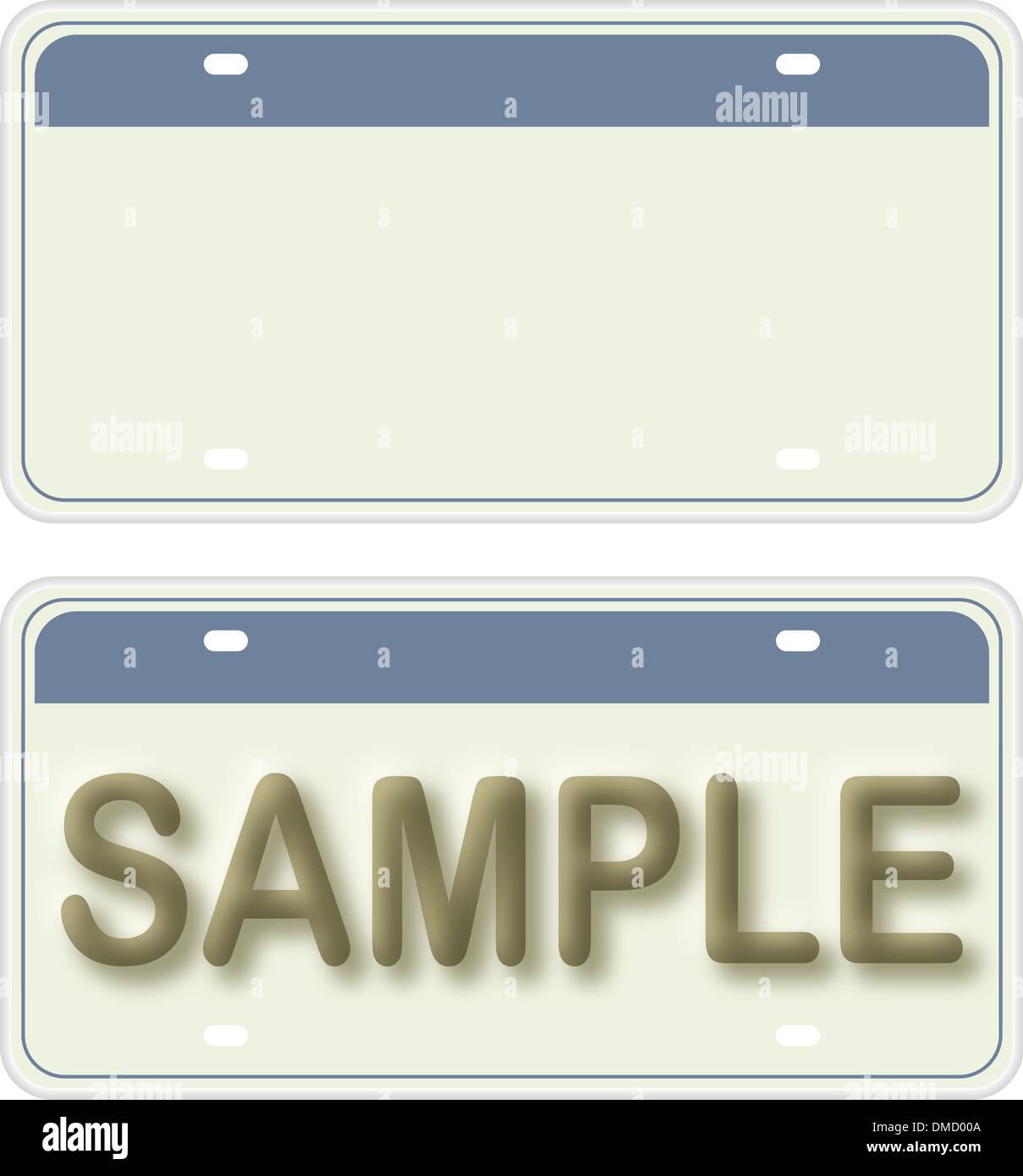 Empty License Plate With Editable Live Texts Stock Vector Image & Art ...