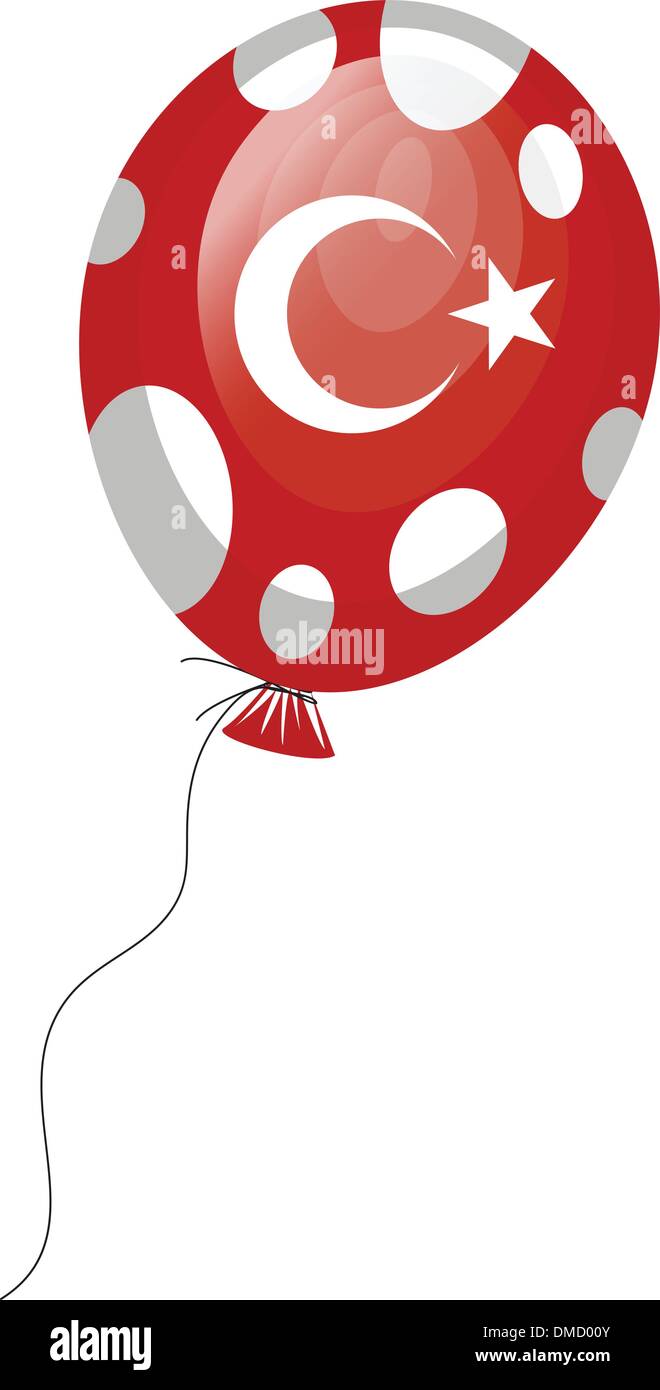 red balloons of turkish flag Stock Vector Image & Art - Alamy