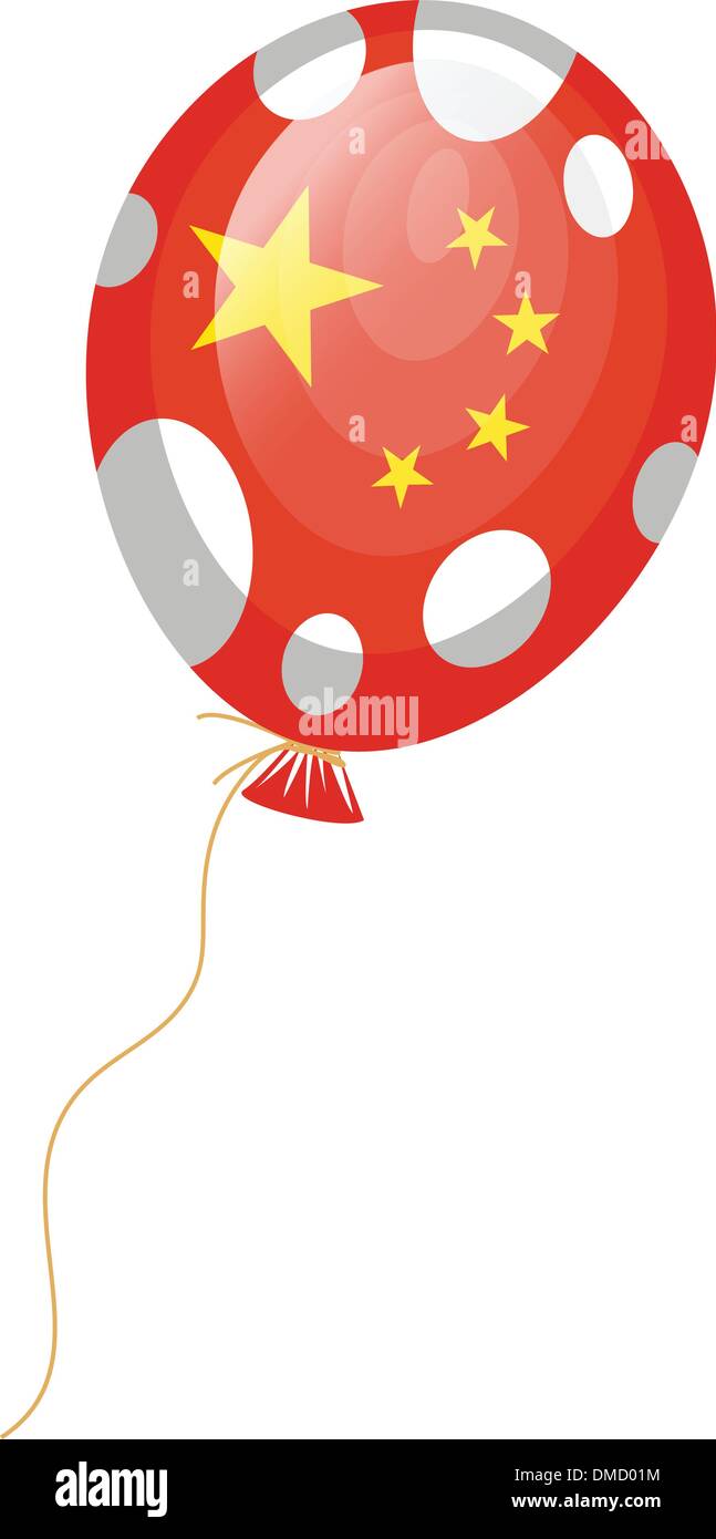 red balloon of chinese flag with white spots Stock Vector Image & Art ...