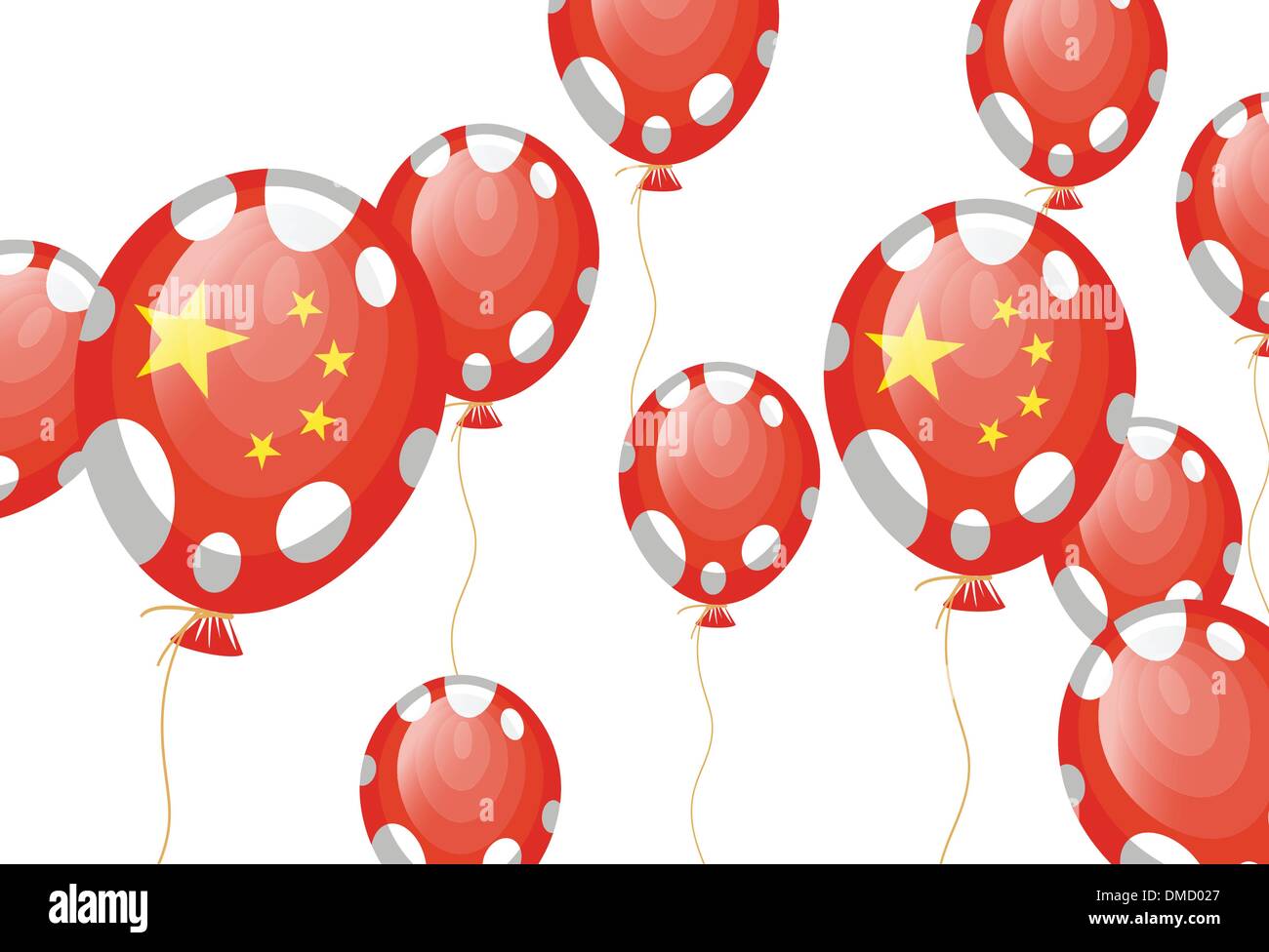 red balloon of chinese flag with white spots Stock Vector Image & Art ...