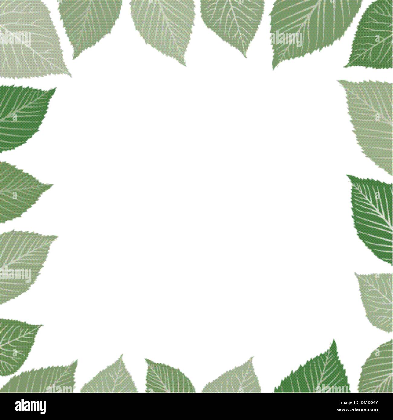 frame with green leaf Stock Vector Image & Art - Alamy