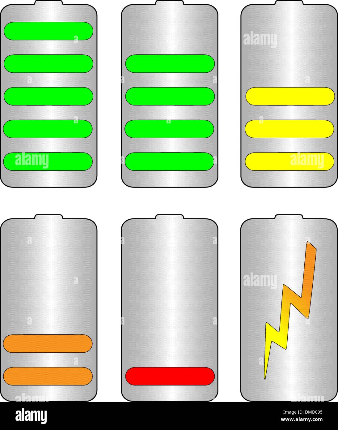 Battery levels vector Stock Vector Image & Art - Alamy