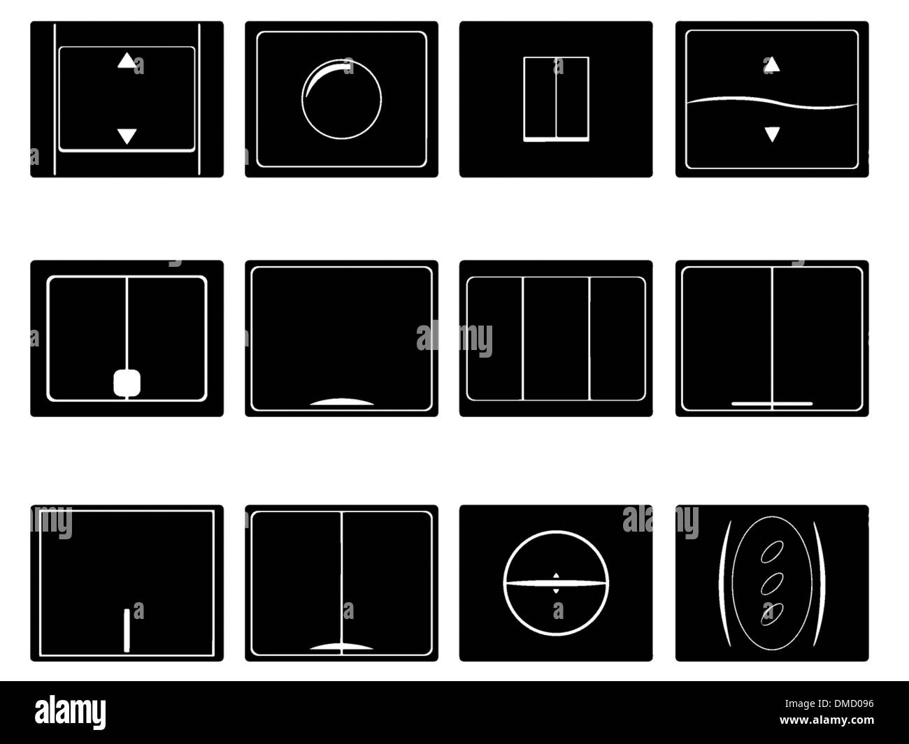 Round electric light switches hi-res stock photography and images - Alamy