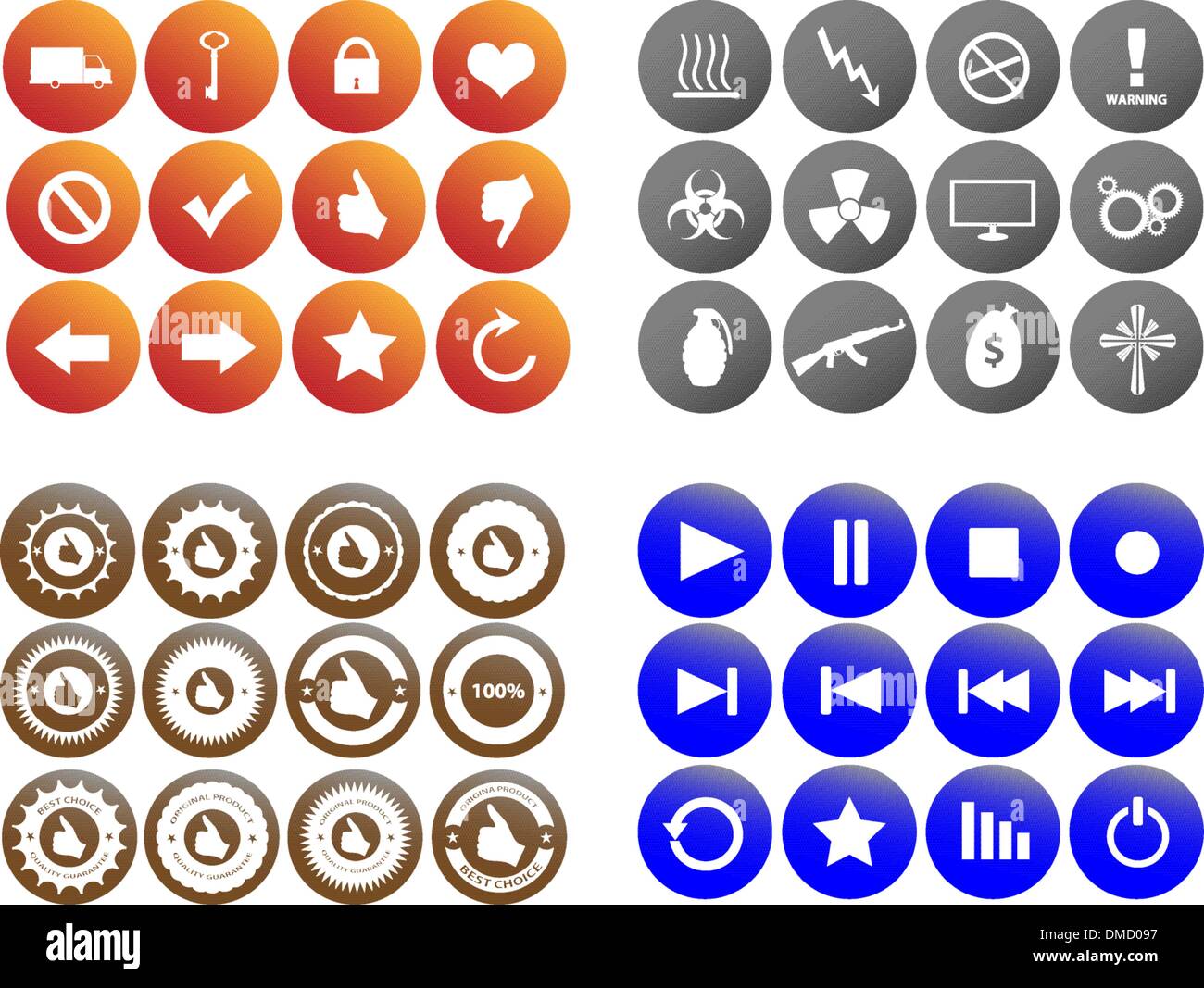 Set of colored buttons Stock Vector Image & Art - Alamy