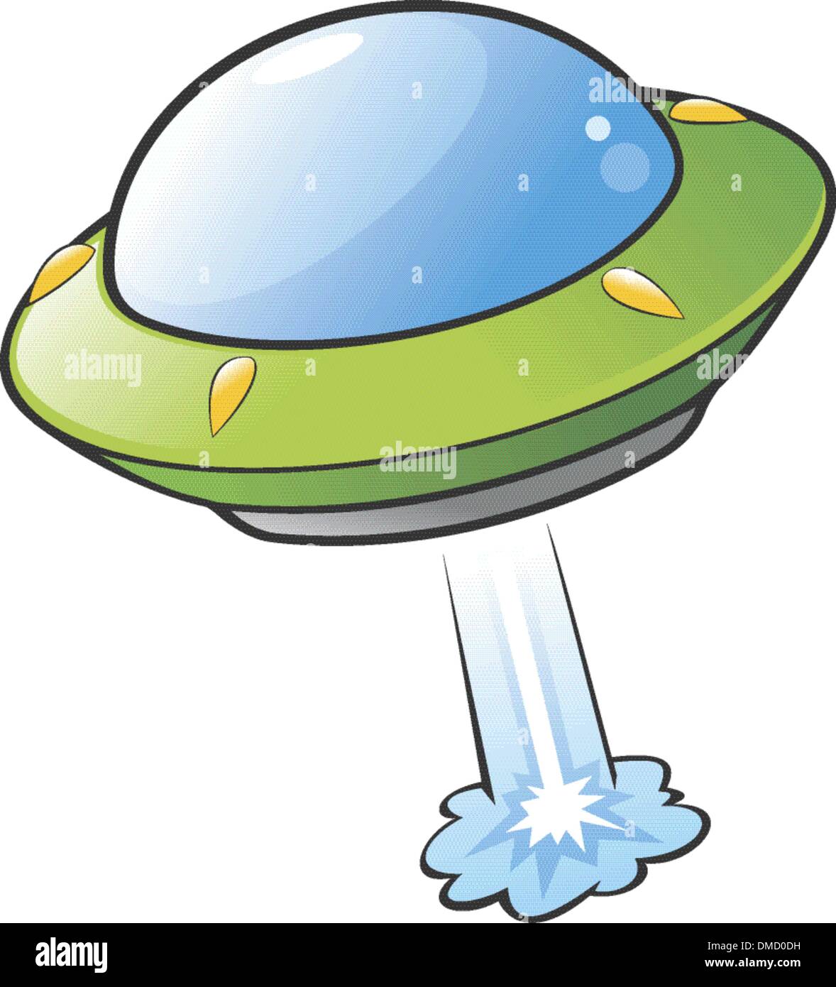 Cartoon Flying Saucer Stock Vector Image & Art - Alamy