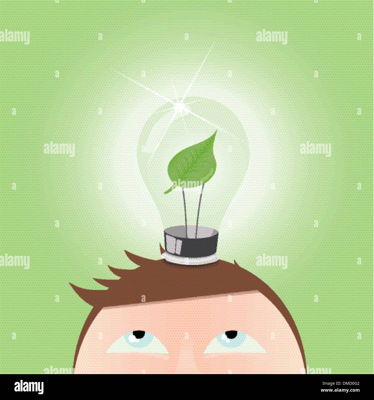Green color bulb Stock Vector Images - Alamy