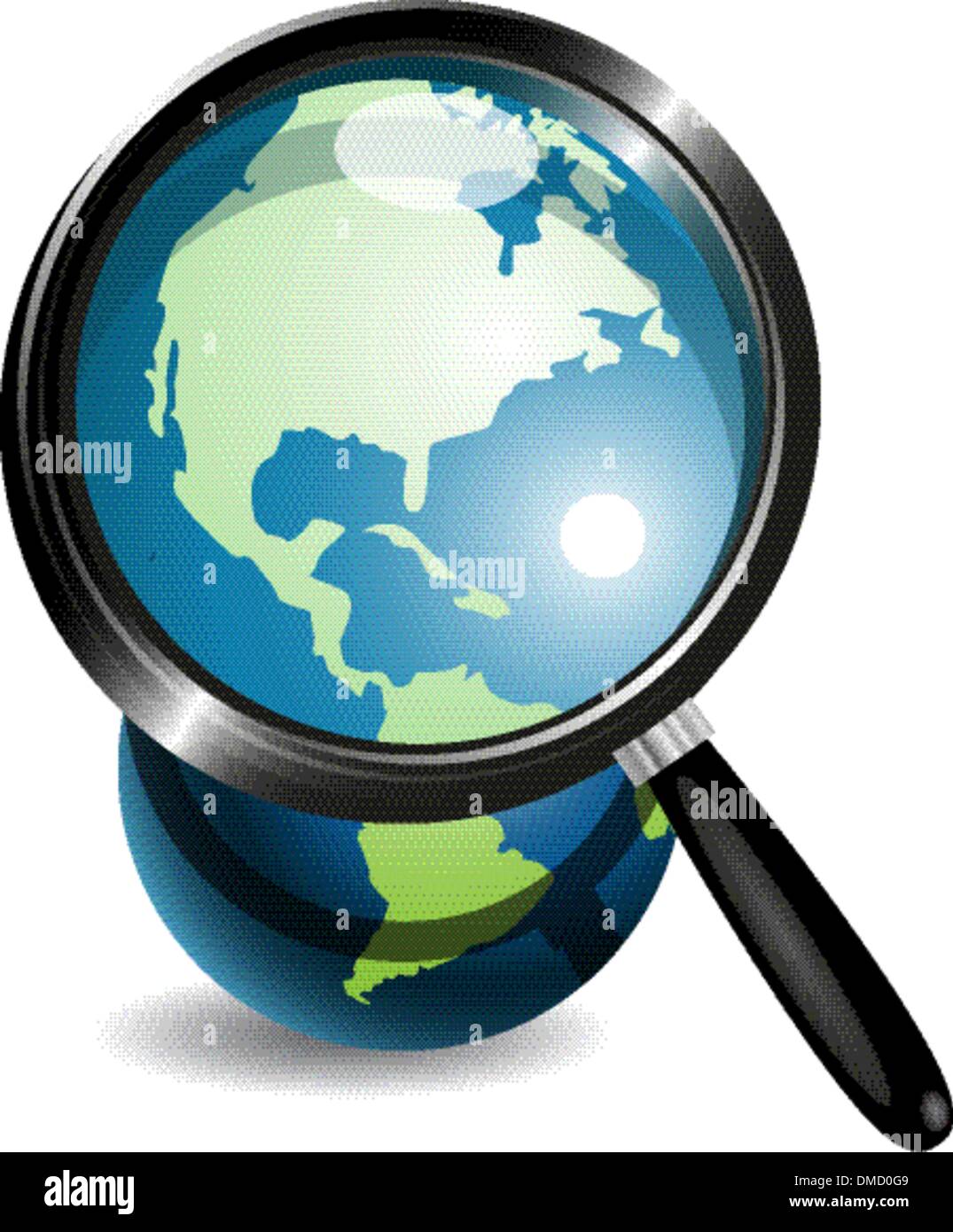 Globe under magnifying glass Stock Vector Image & Art - Alamy