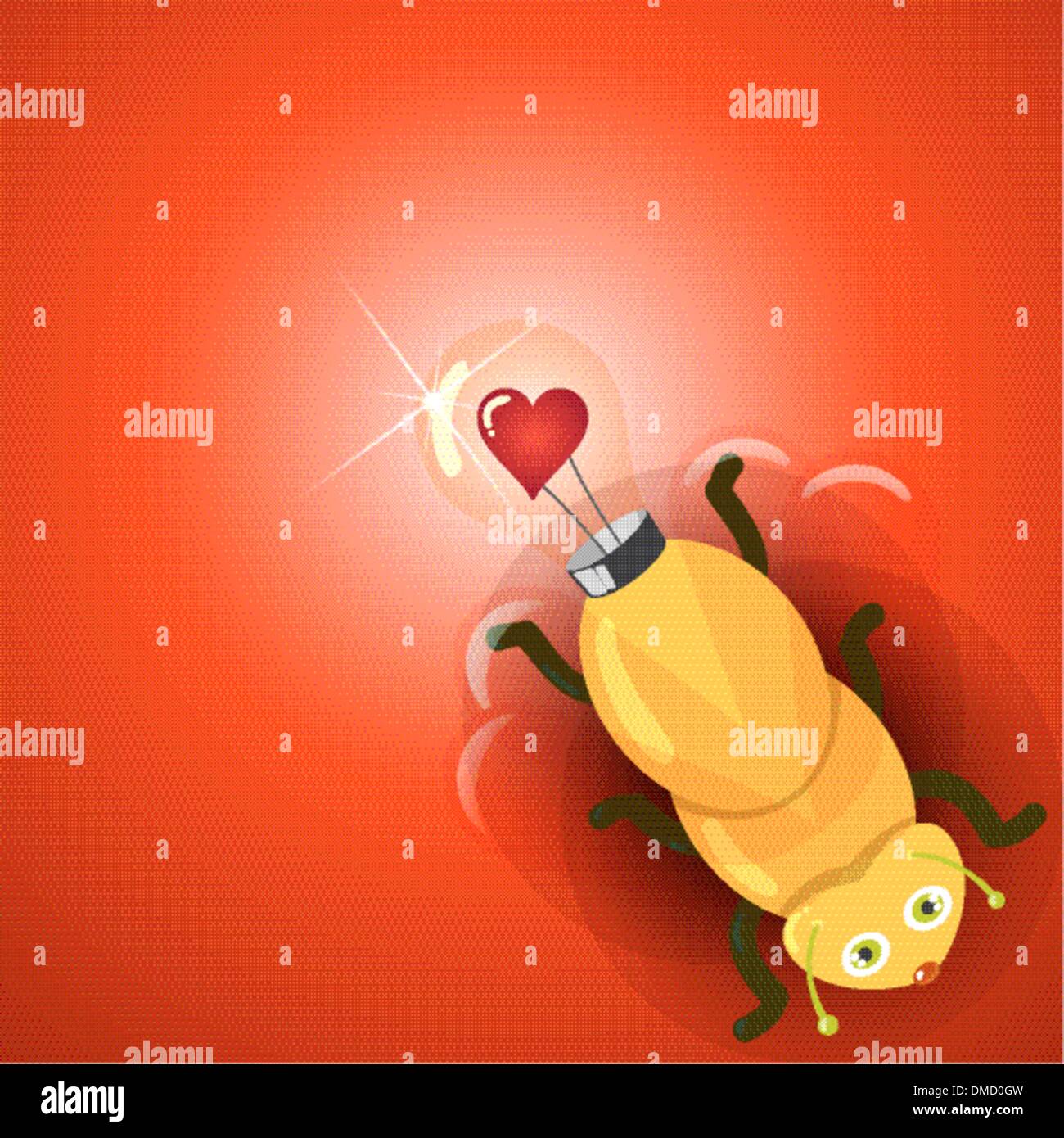 Glowing light bulb love Stock Vector Images - Alamy
