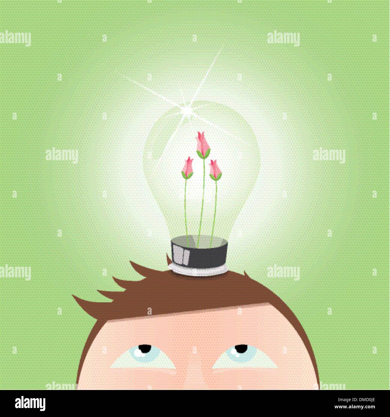 Think green ´┐¢ human mind Stock Vector Image & Art - Alamy