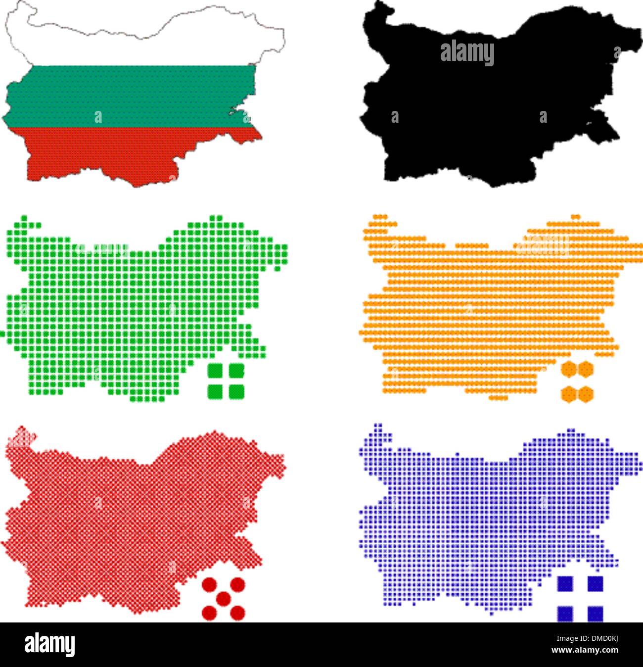 Bulgaria map flag vector Stock Vector Images - Alamy