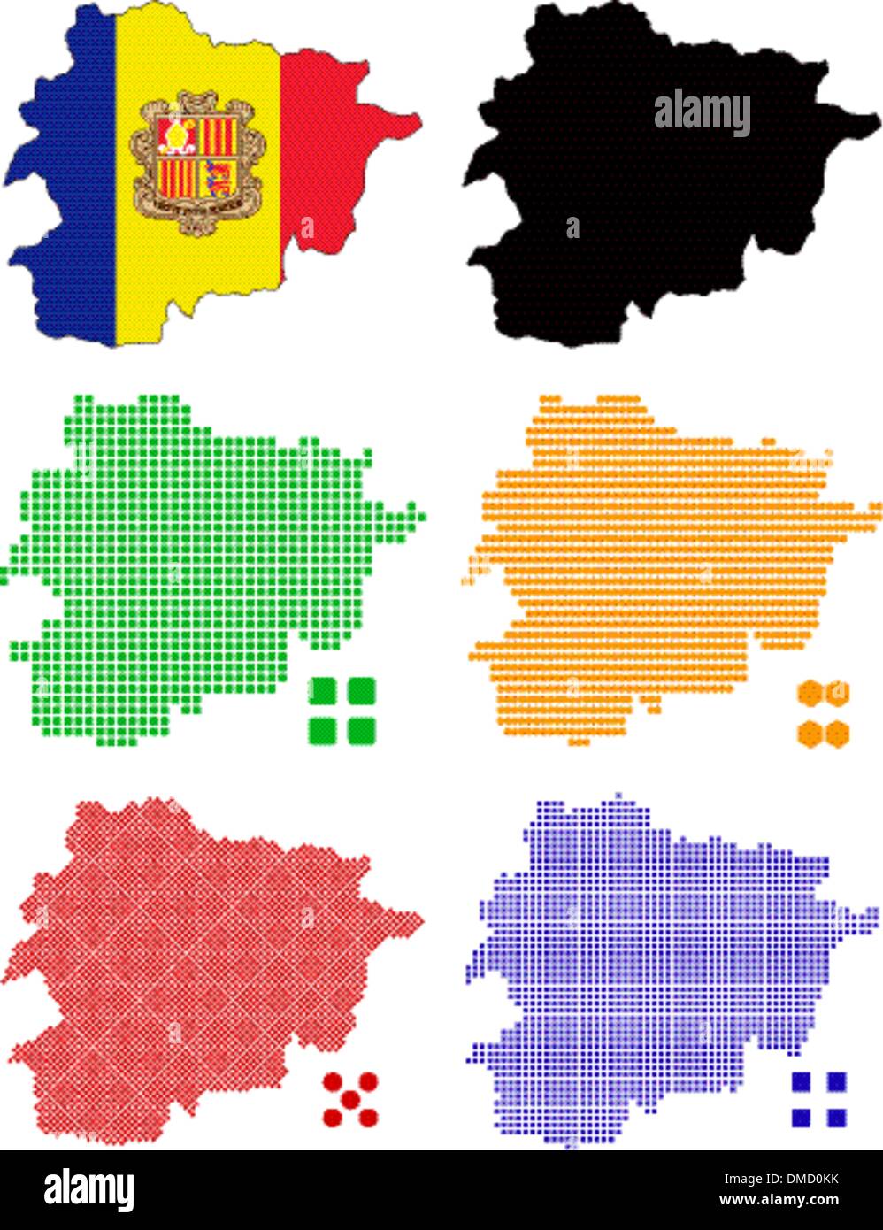 Andorra map vector Stock Vector Images - Alamy